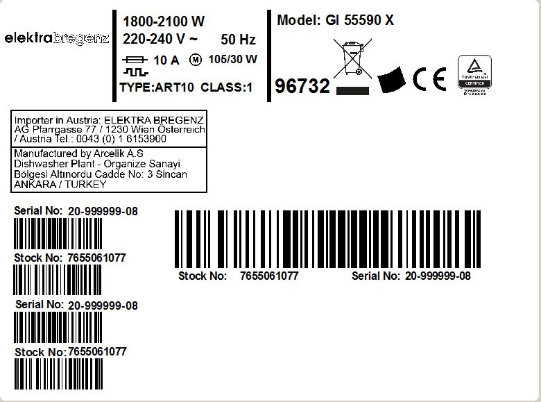 GI 55590 X | Einbau-Geschirrspüler | ELEKTRABREGENZ